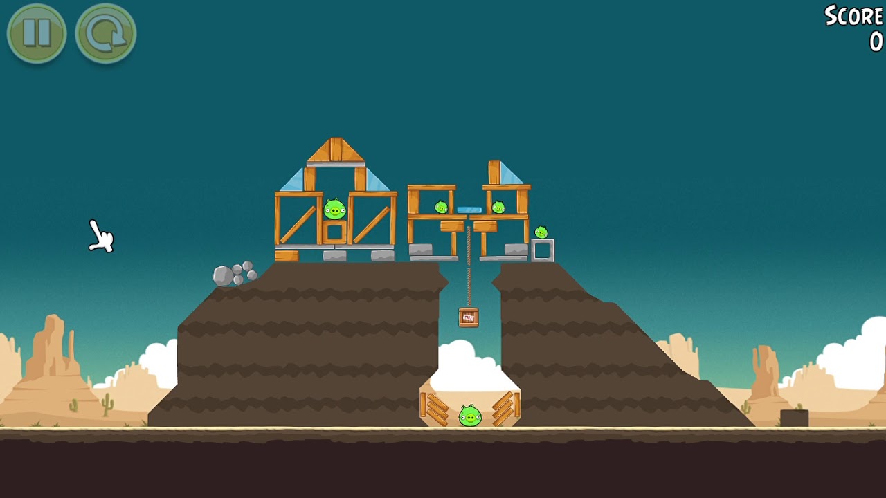 Angry Birds Best Gameplay Hard Level For PC - YouTube