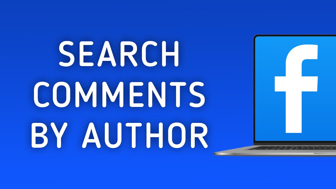 How To Search Comments By Author In Facebook On PC - YouTube