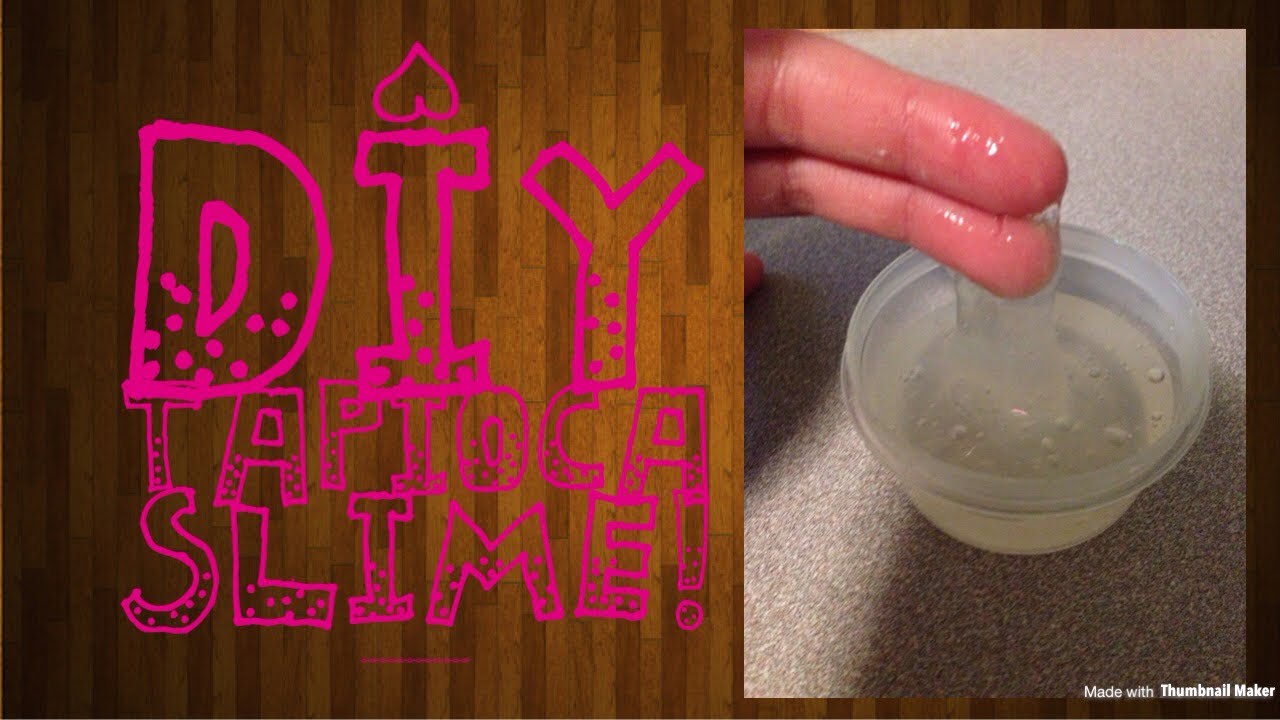 DIY tapioca flour slime | clear slime - YouTube