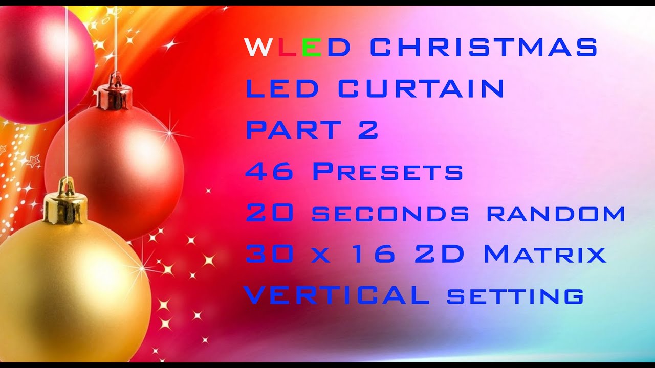 WLED XMAS LED CURTAIN - 480 WS2811 12V Pixels - 2D Matrix Vertical ...