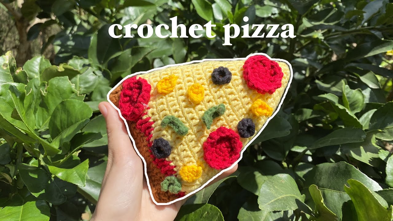 how to crochet pizza - móc bánh pizza 🍕🍕🍕 - YouTube