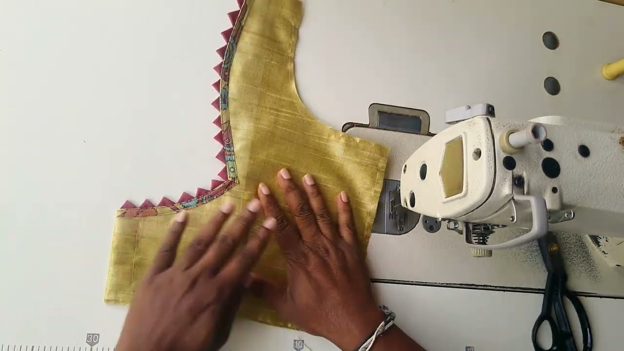 stylish Triangle shape blouse back neck design || cutting and stitching ...