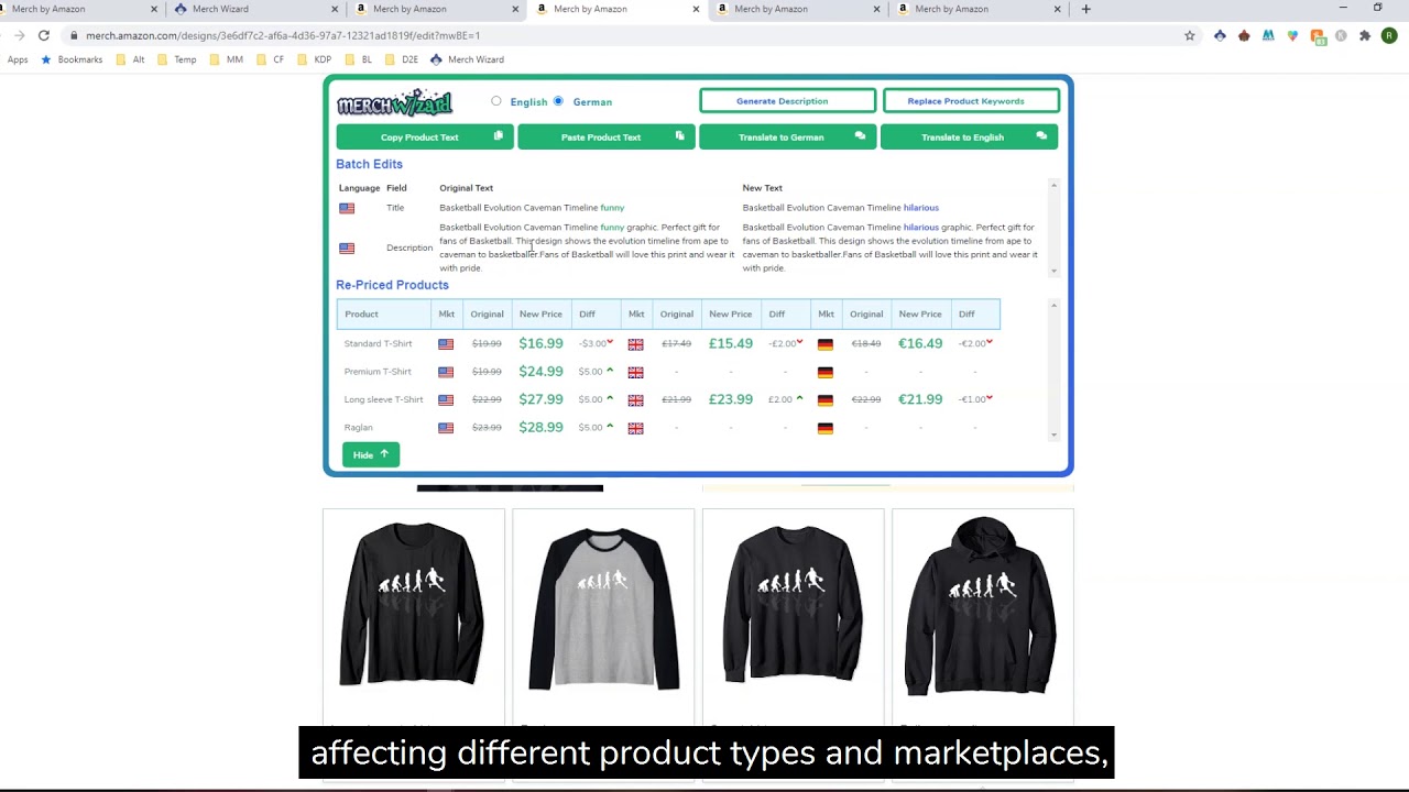 Merch By Amazon Batch Re-Pricer and Text Replacer Feature - Merch ...