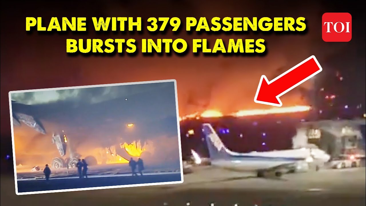 Shocking: Japan Airlines plane catches fire | 5 crew members found dead ...