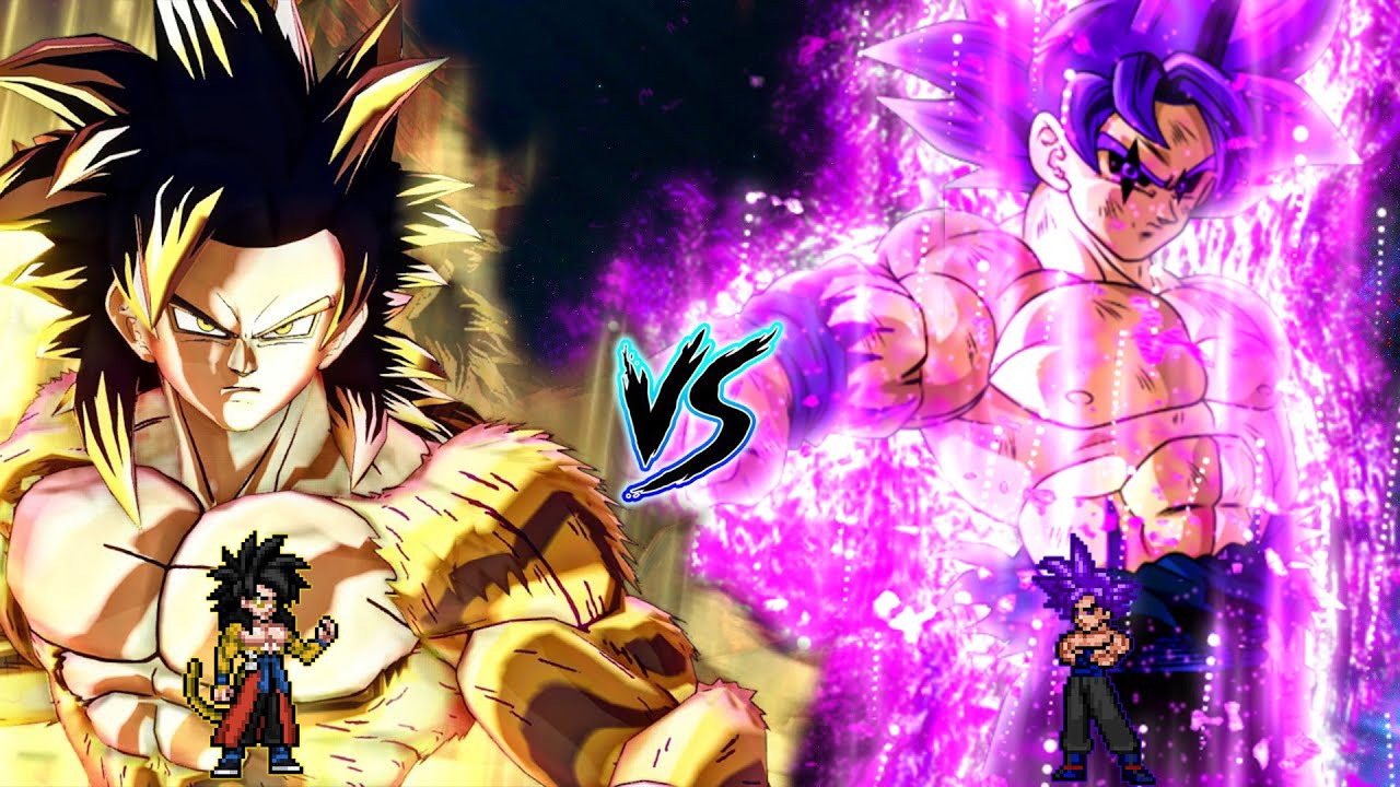 🔴UNIVERSAL TREE POWERED GOKU SSJ4 VS 1000 YEAR OLD GOKU TP V1 IN JUMP ...