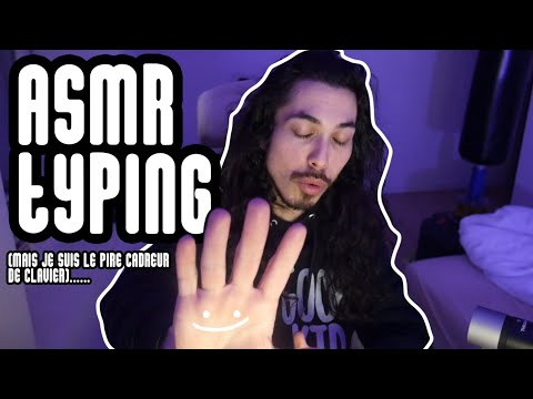 ASMR - Keyboard typing, soft spoken (j'ai tenté quelque chose c'était pas ouf haha) - YouTube