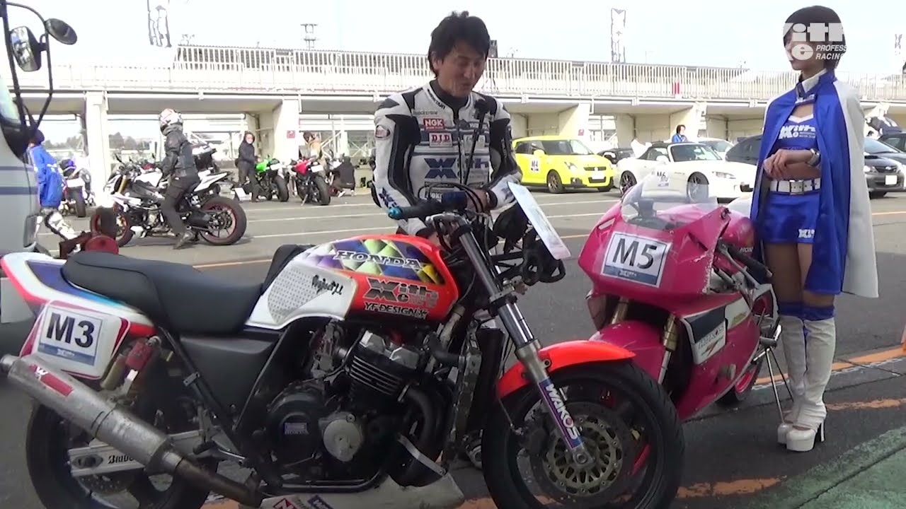 CB400SF NKレーサーテスト 4月3日CBミーティングマル耐参戦のために・そして女子アナ6期生のチャレンジを同時におこなってます。 - YouTube