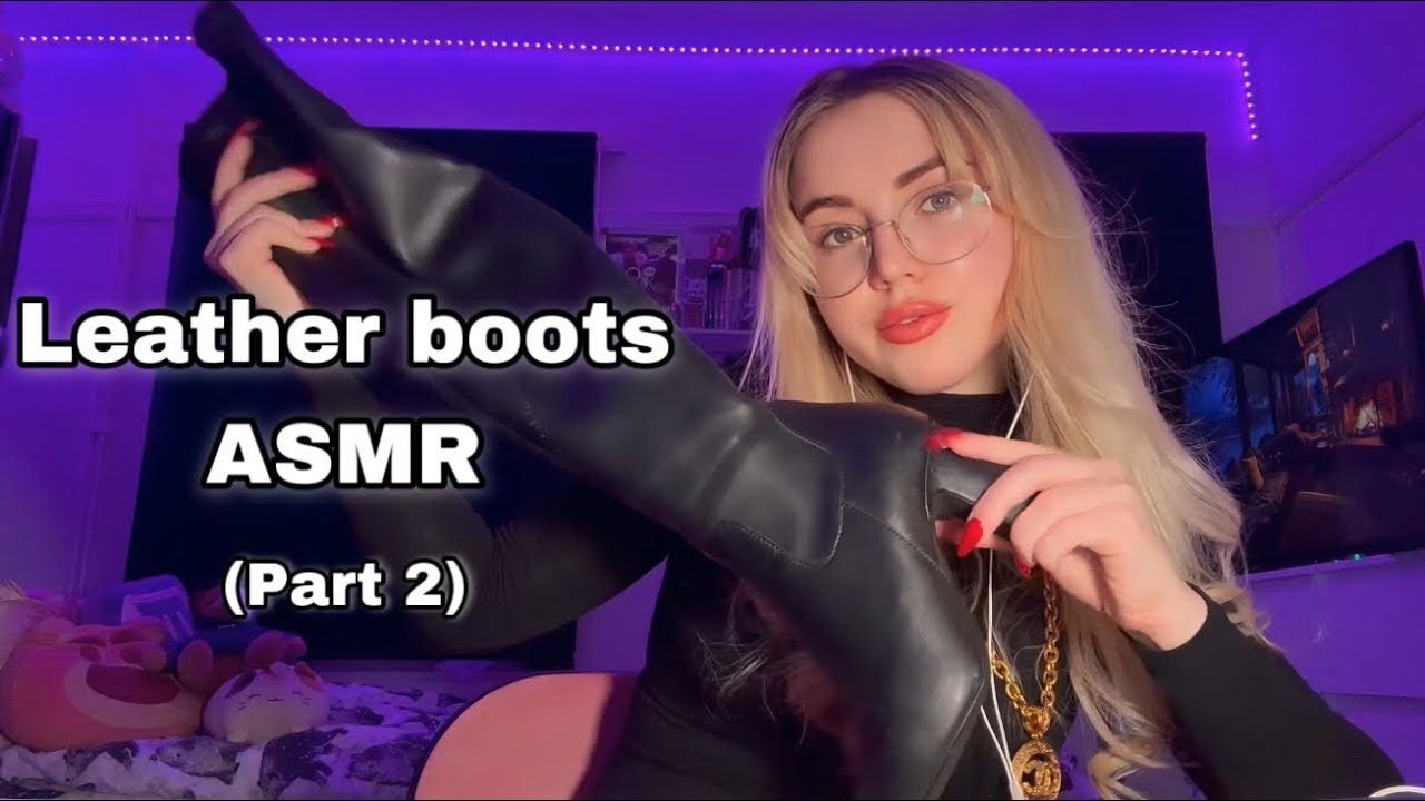 ASMR | Leather Boots Collection PART 2 | Soft Spoken, Shoe Tapping 👢 ...