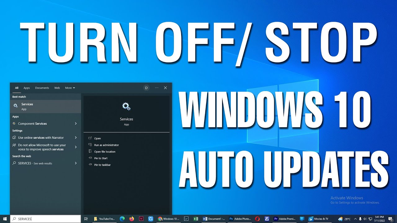 HOW TO Disable/Turn Off/Stop Windows 10 Automatic Updates - YouTube