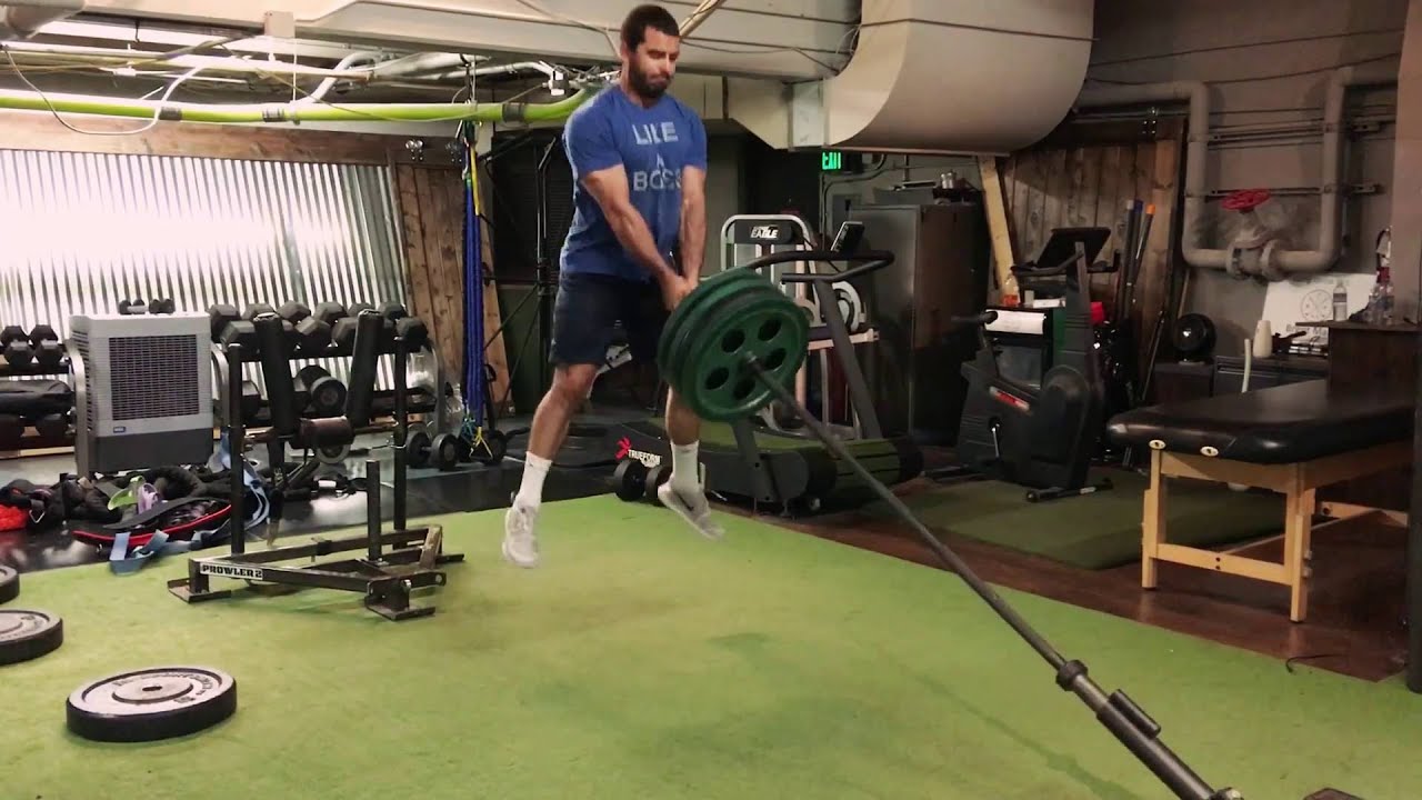 Landmine Squat Jumps - YouTube