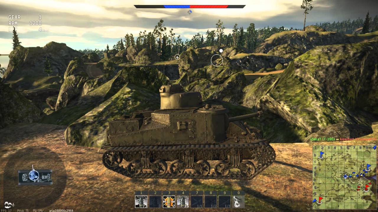 War Thunder USA Tank line - m3A1 stuart,m3 lee,75mm M3 GMC - YouTube