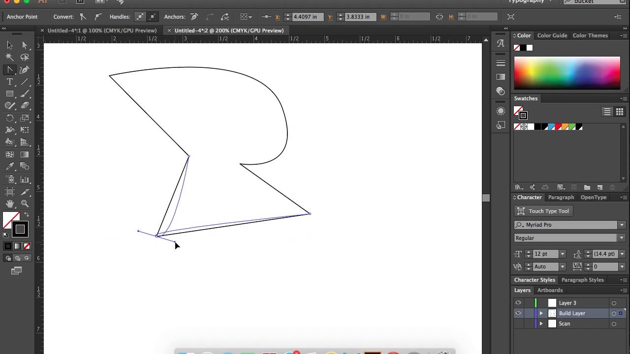 Illustrator: Anchor Point Tool - YouTube
