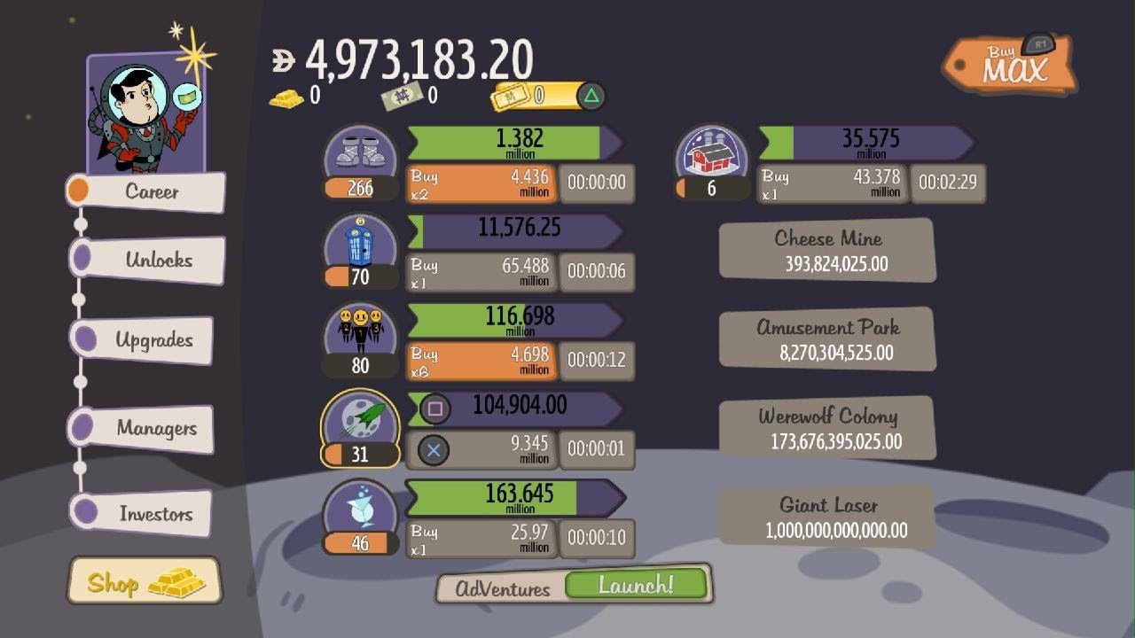 AdVenture Capitalist gameplay on ps5. - YouTube