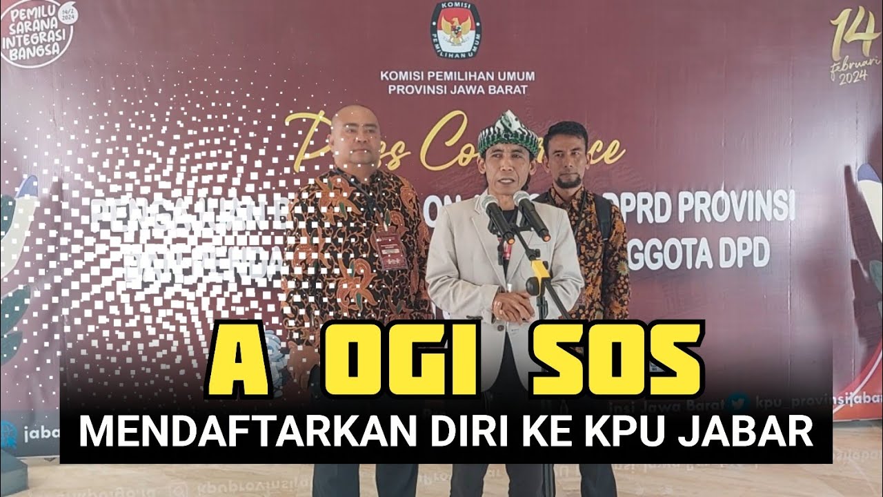 KOMEDIAN JAWA BARAT A OGI SOS NYALEG DPD RI - YouTube