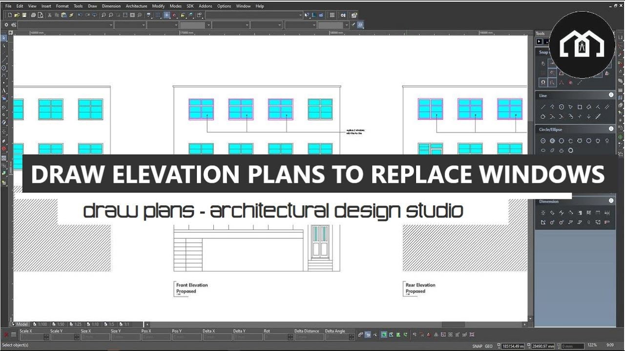 How To Draw FAST Elevation Plans | CAD Drawings | AutoCAD + TurboCAD ...