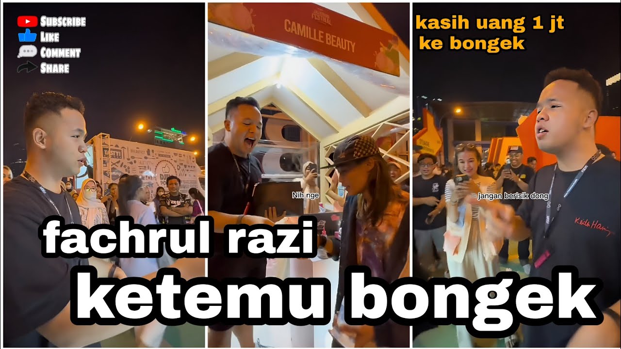 Fachrul Razi ketemu bongek dan kasih uang 1 jt sampai bongek kegirangan ...
