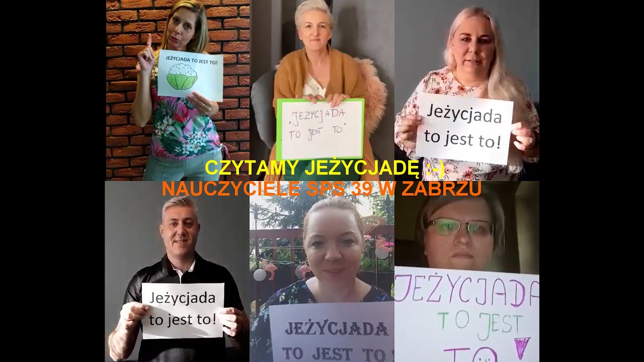 Nauczyciele SPS 39 w Zabrzu czytają "Jeżycjadę" - YouTube