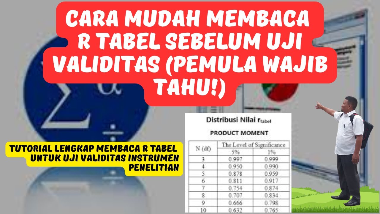 Cara Mudah Membaca r Tabel Sebelum Uji Validitas (Pemula Wajib Tahu ...
