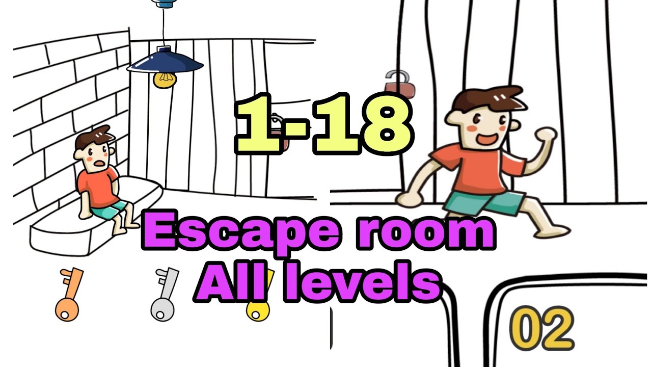 Brain Out Escape Room All levels 1-18 Walkthrough Solutions - YouTube