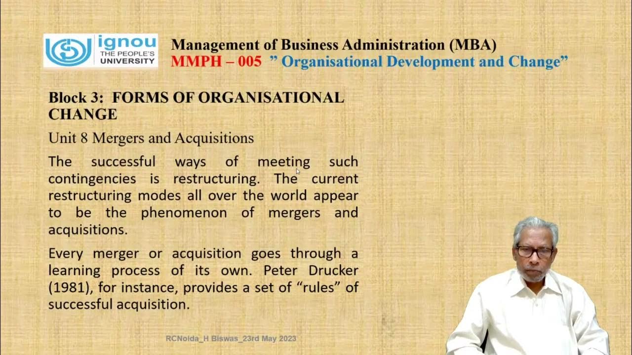 MMPH - 005 (Part- 3) Organisational Development and Change - YouTube