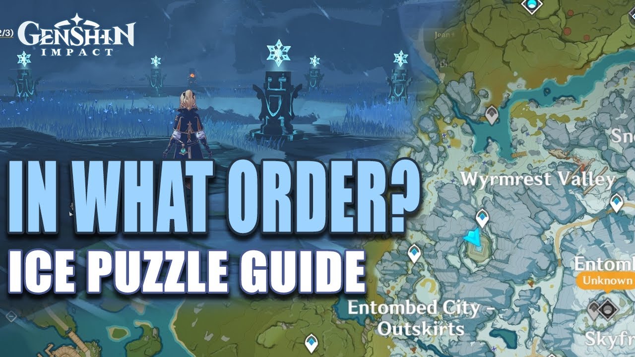 GENSHIN IMPACT ice puzzle | the correct order/fight tips | Wyrmrest ...