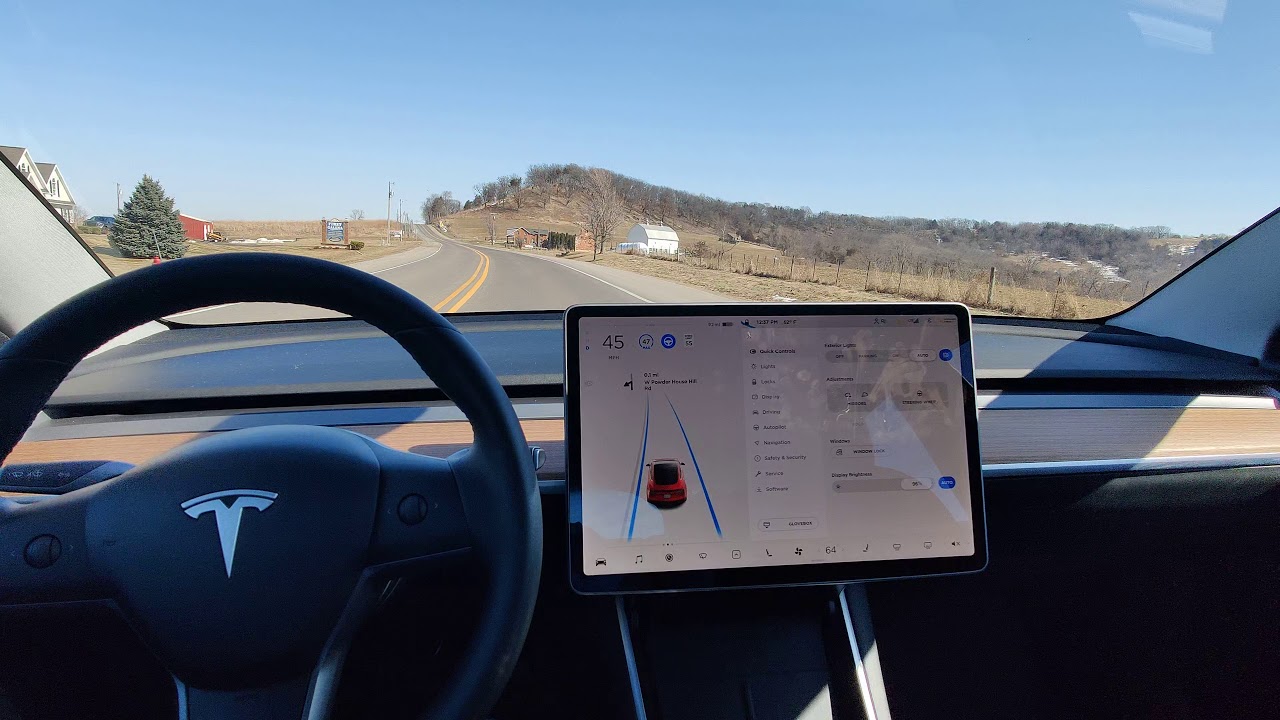 TESLA Model 3 Autopilot Full Self driving - Tesla Model 3 se conduce ...