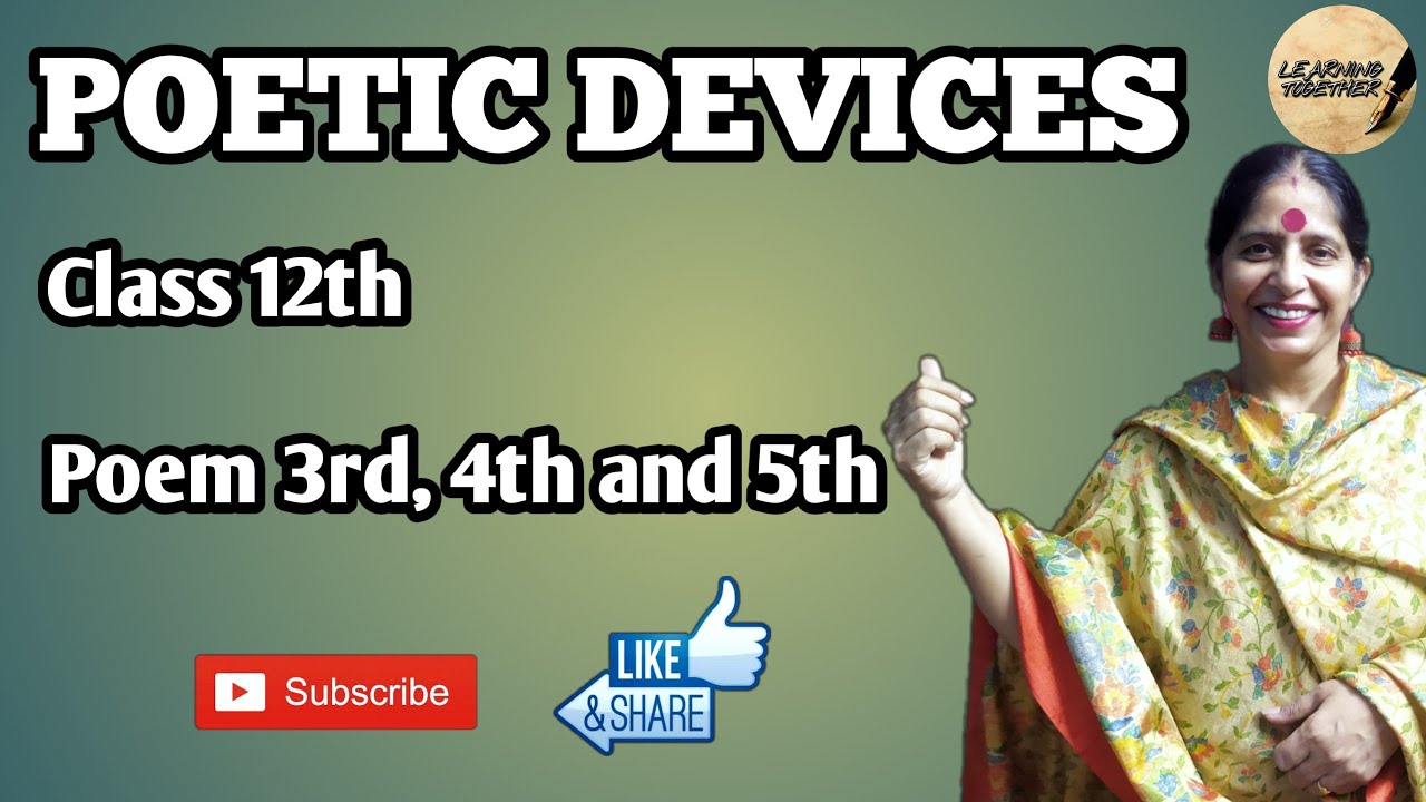 POETIC DEVICES Class 12th Poem 3rd ,4th, 5th - Learning Together ️ ...