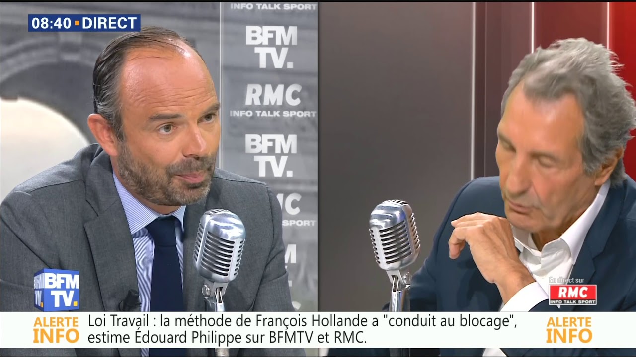 BOURDIN DIRECT du 24/08/17 Edouard PHILIPPE - YouTube