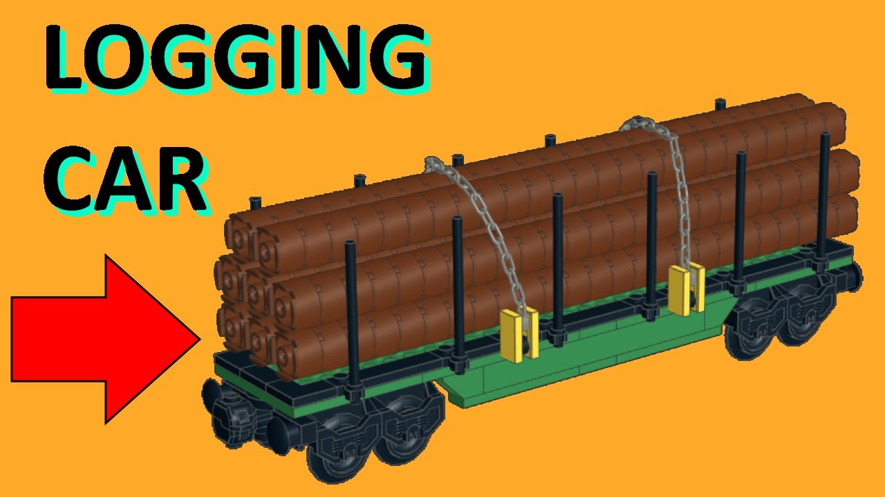 How to BUILD a LEGO Logging Train Car - YouTube