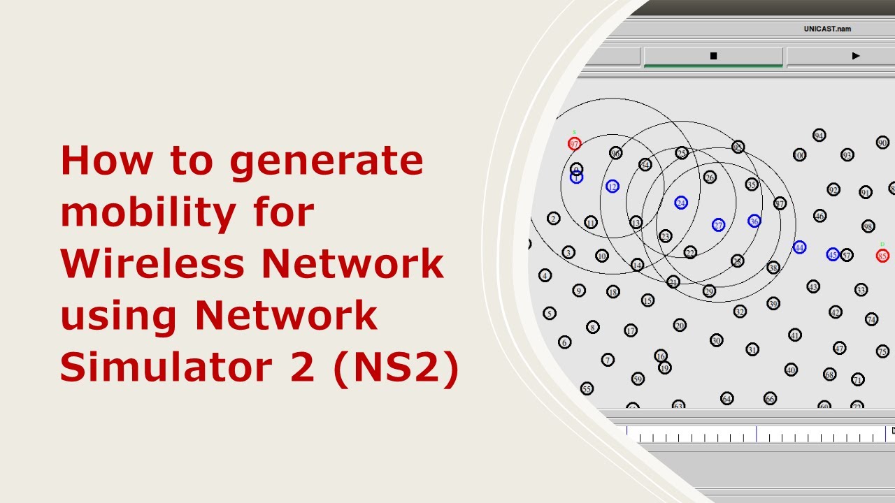 how to generate mobility for Wireless Network in NS2 | eLearning - YouTube