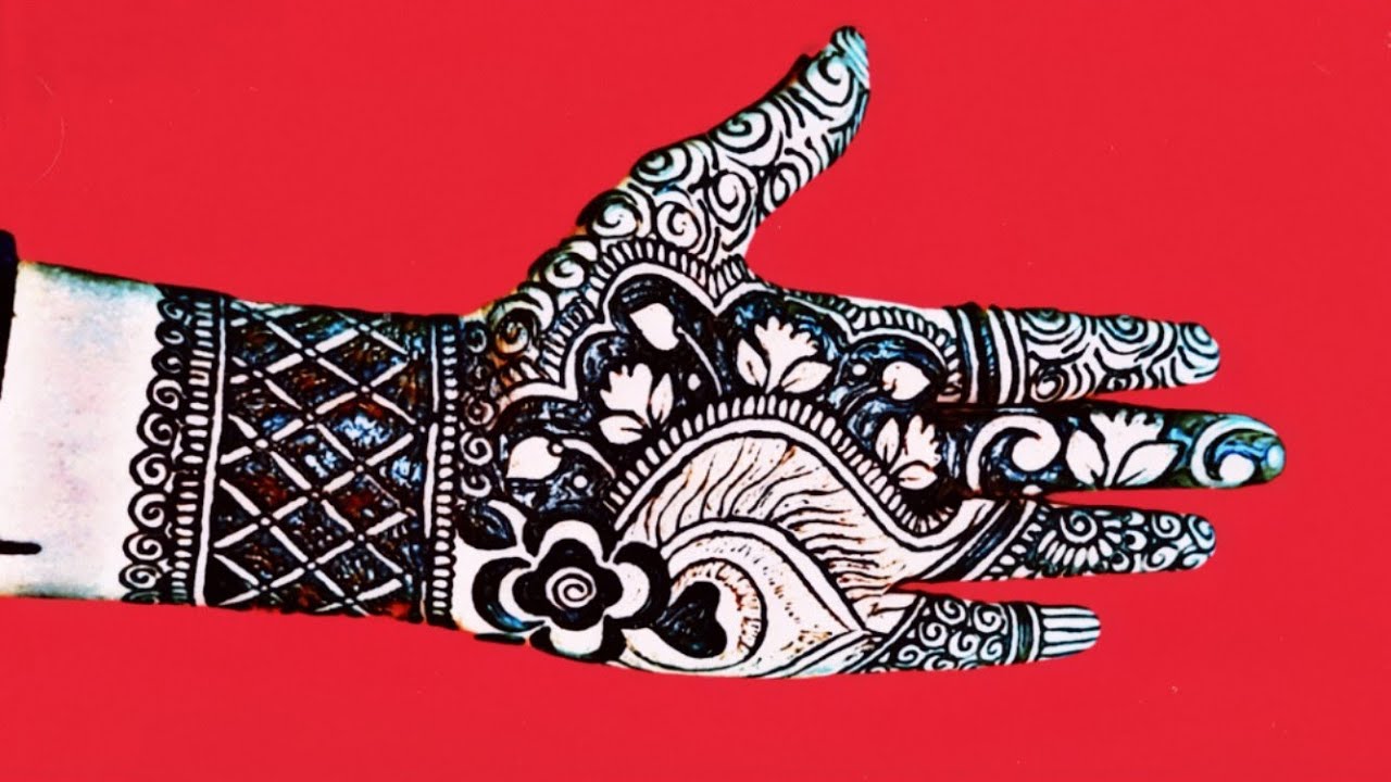 new beautiful mandhi design very simple mandhi design mor Pankh mandhi ...