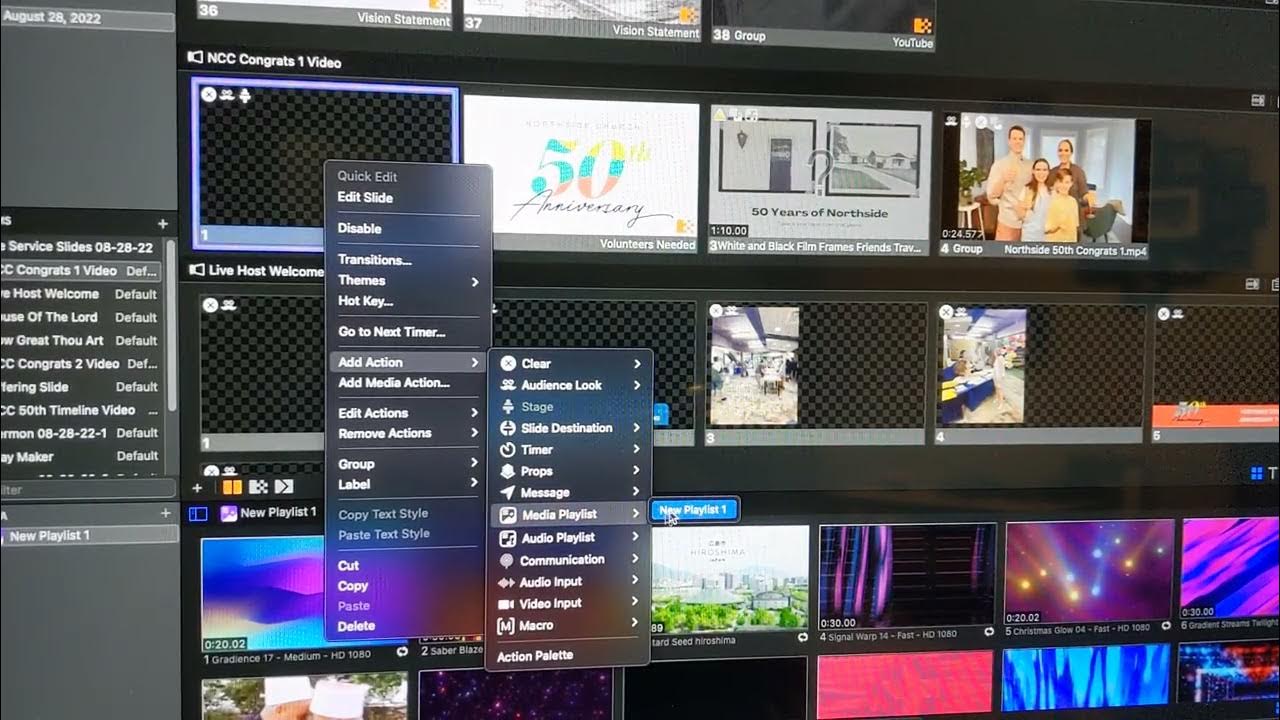 Pro presenter 7 Actions Tutorial - YouTube