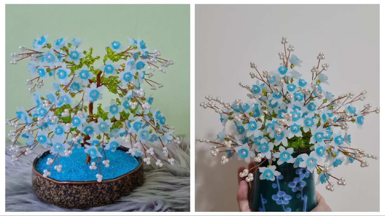 #tutorial 2in1 video Blue Wire Tree Beads #diy - YouTube
