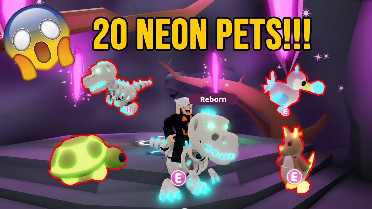 Making 20 NEON PETS on ADOPT ME! - YouTube