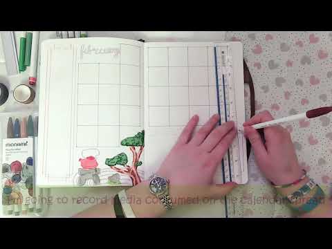 February 2023 Bullet Journal Setup | Zen garden theme - YouTube