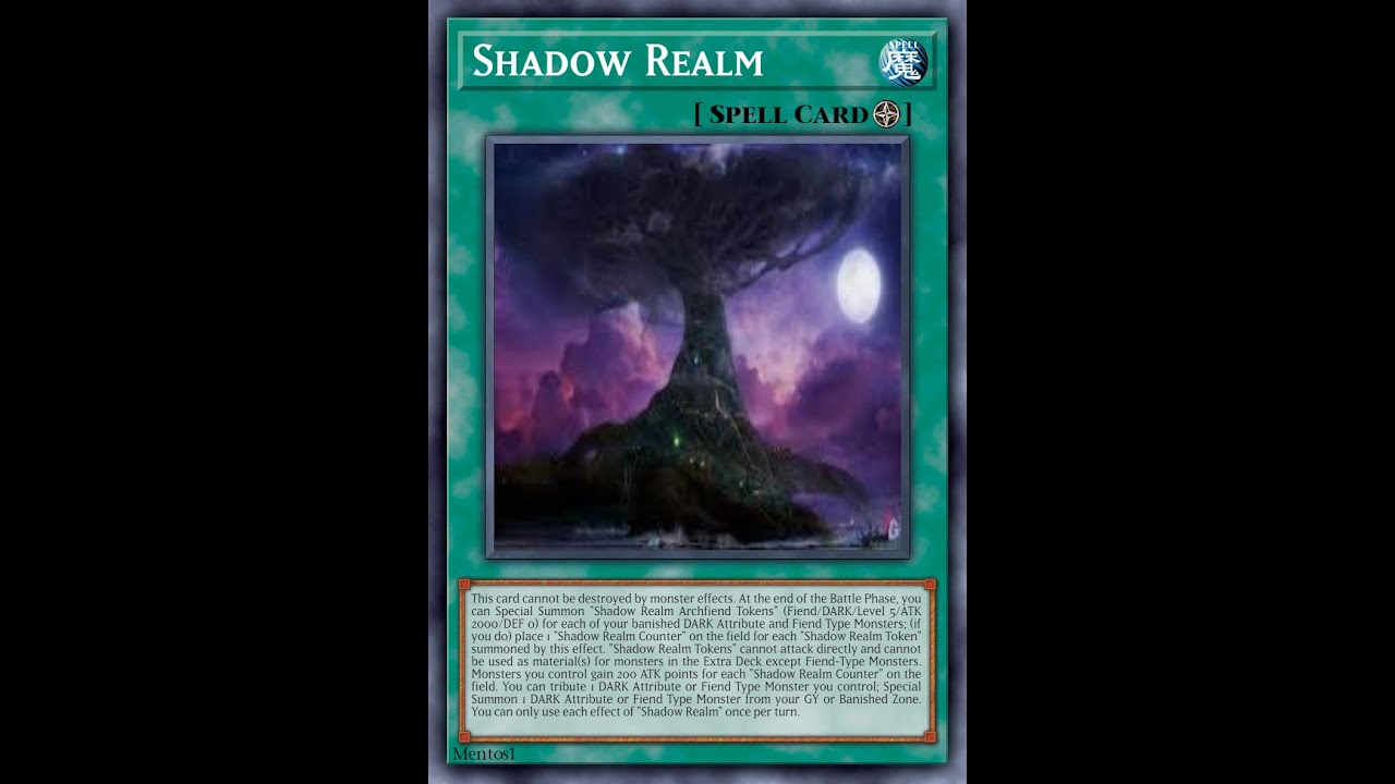 Yugioh Custom Archetype Duel: Enter The Shadow Realm - YouTube