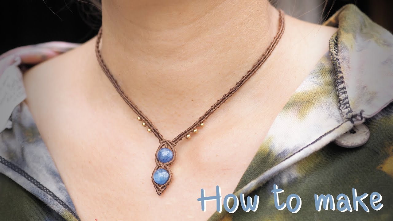 Diy basic macrame knots,Macrame choker for beginners,How to make stone ...