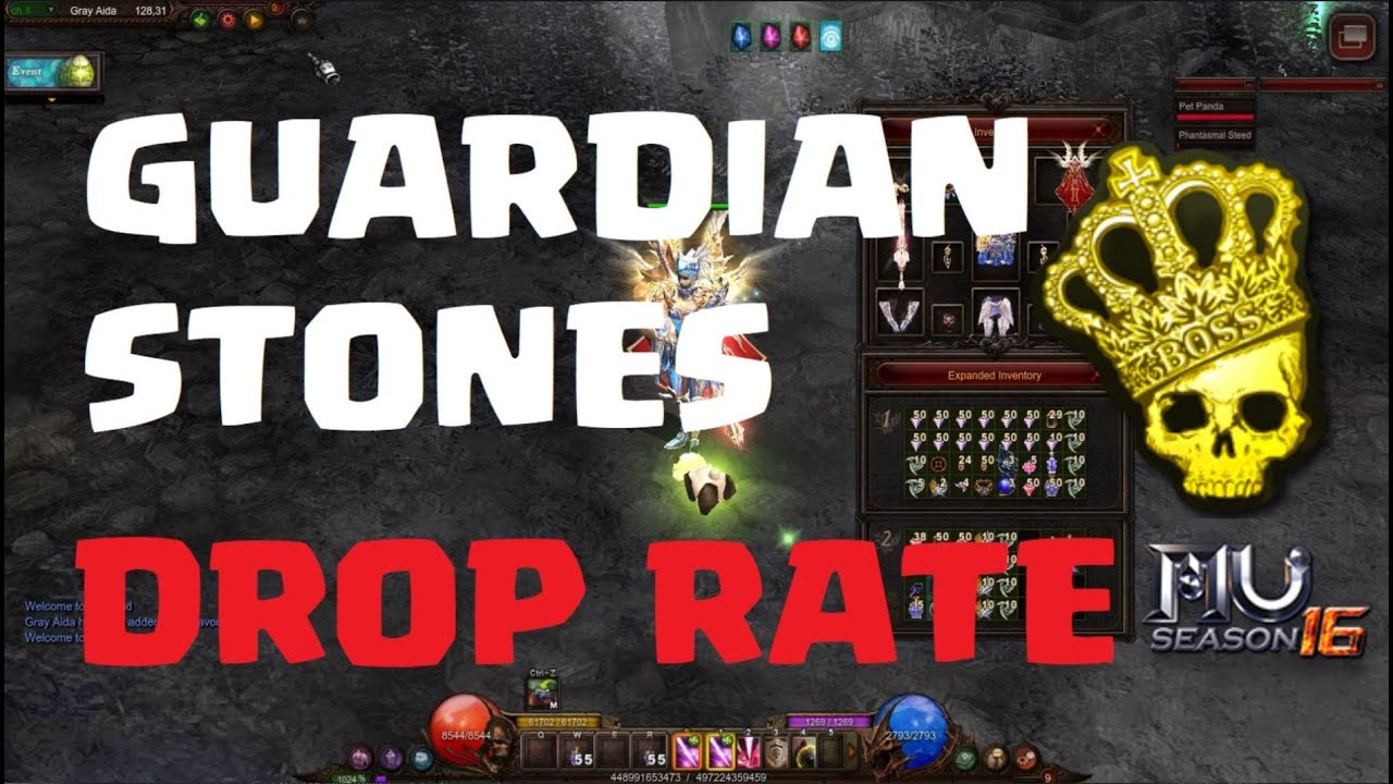 🔥 GUARDIAN STONES MOSS NPC DROP RATES 🤑 - MU ONLINE WEBZEN ARCADIA ...
