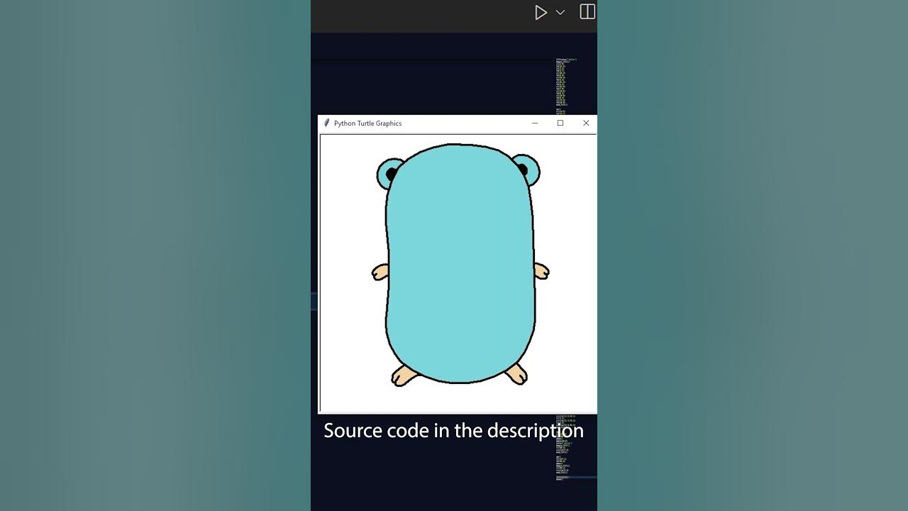 Golang Gopher - Python Turtle Graphics Drawing - YouTube