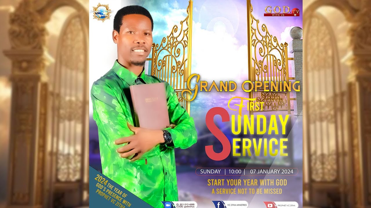 LIVE SUNDAY SERVICE WITH PROPHET V.C ZITHA - THE GRAND OPENING SUNDAY ...