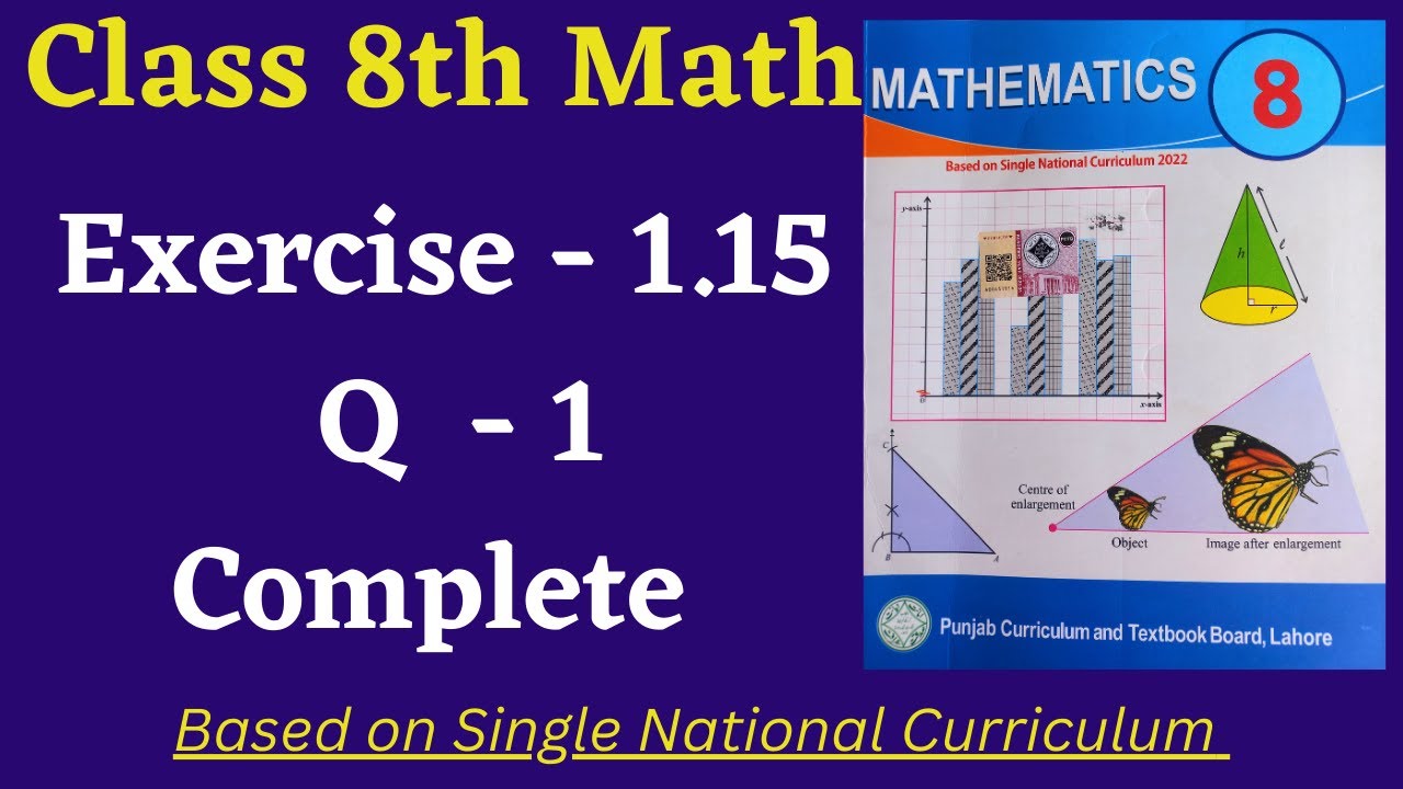 Class 8 Math New Book Exercise 1.15 [ Question 1 ] Class 8th Math New ...