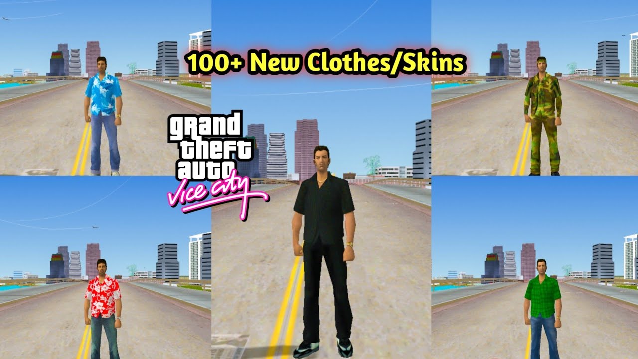 100+ New Clothes/Skins Mod For GTA Vice City(New Skins Cheat Code ...