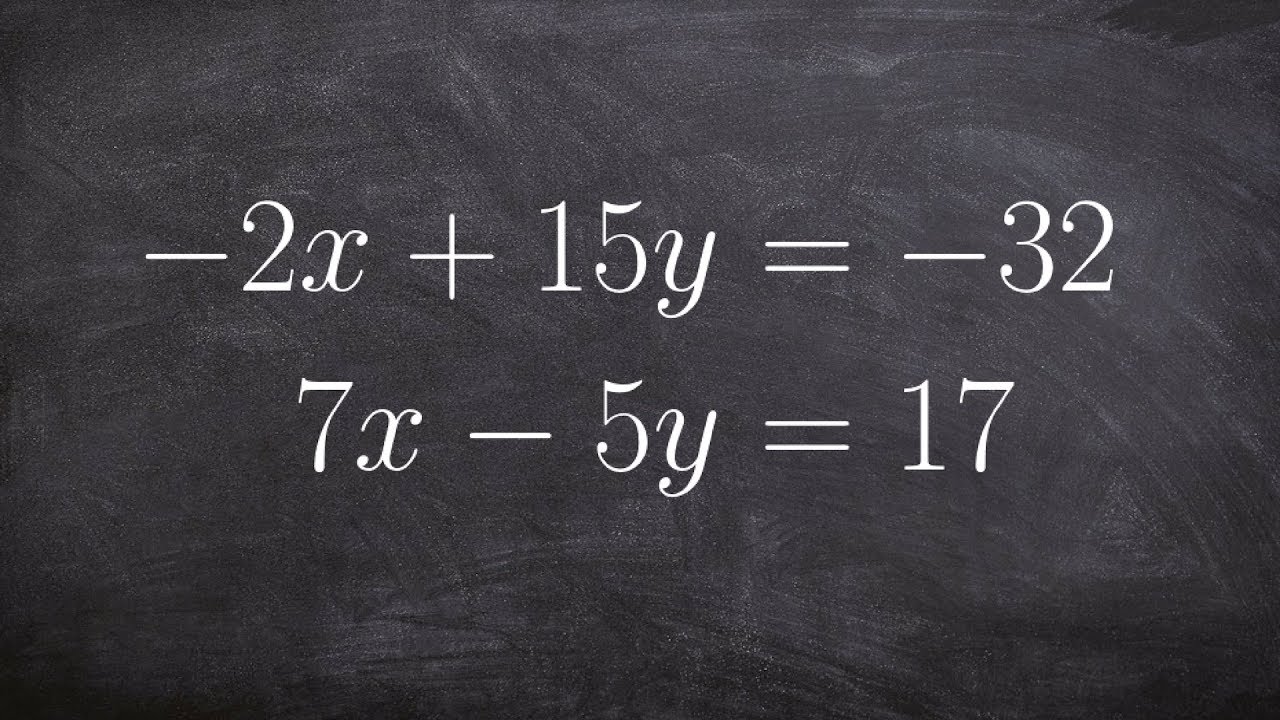 How to Use Elimination to Solve a System Multiplying - YouTube