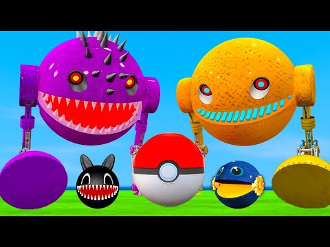 MS PACMAN & NEW RED PACMAN VS TWO YELLOW MONSTER PACMAN FIGHTING IN ...