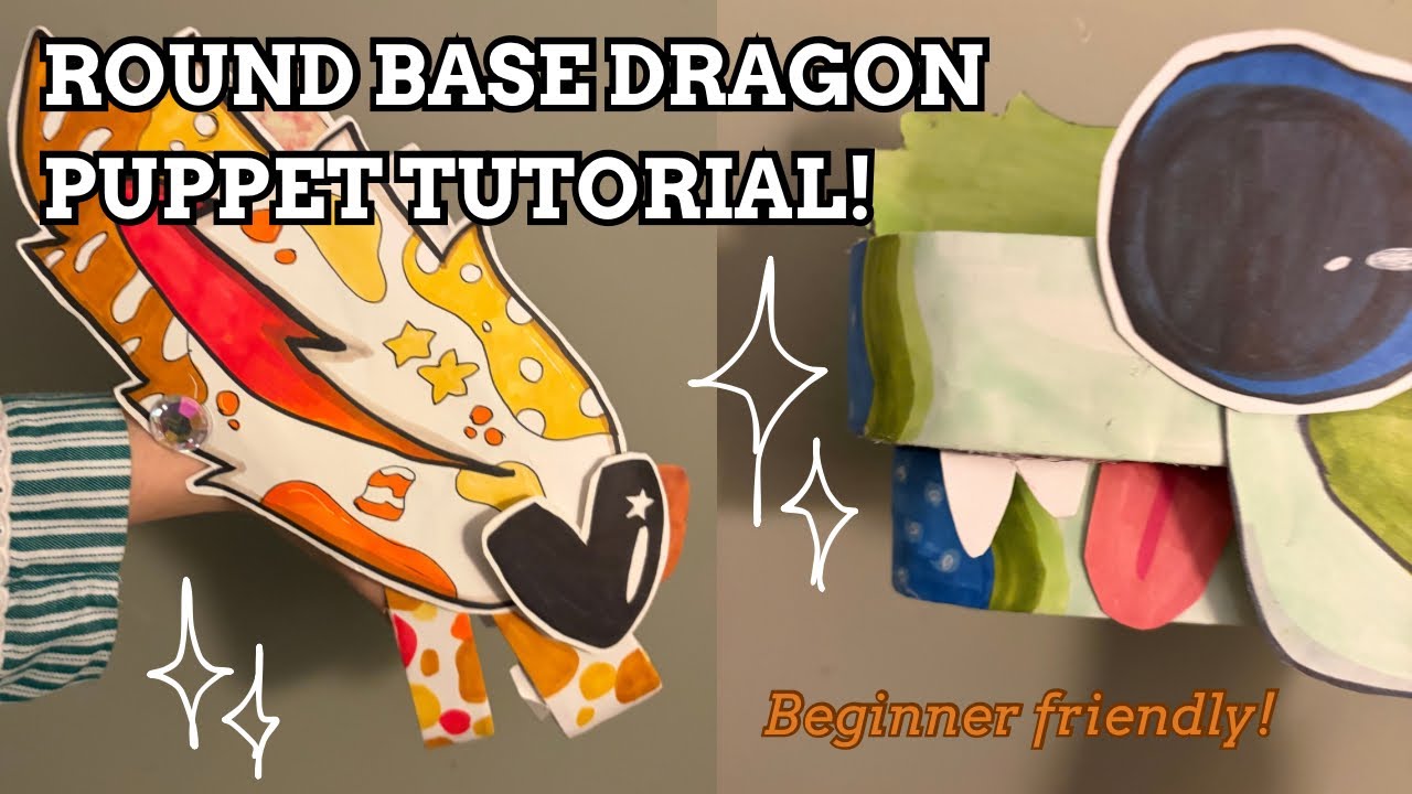 Round Base Dragon Puppet Tutorial | Faerie Toad Art - YouTube