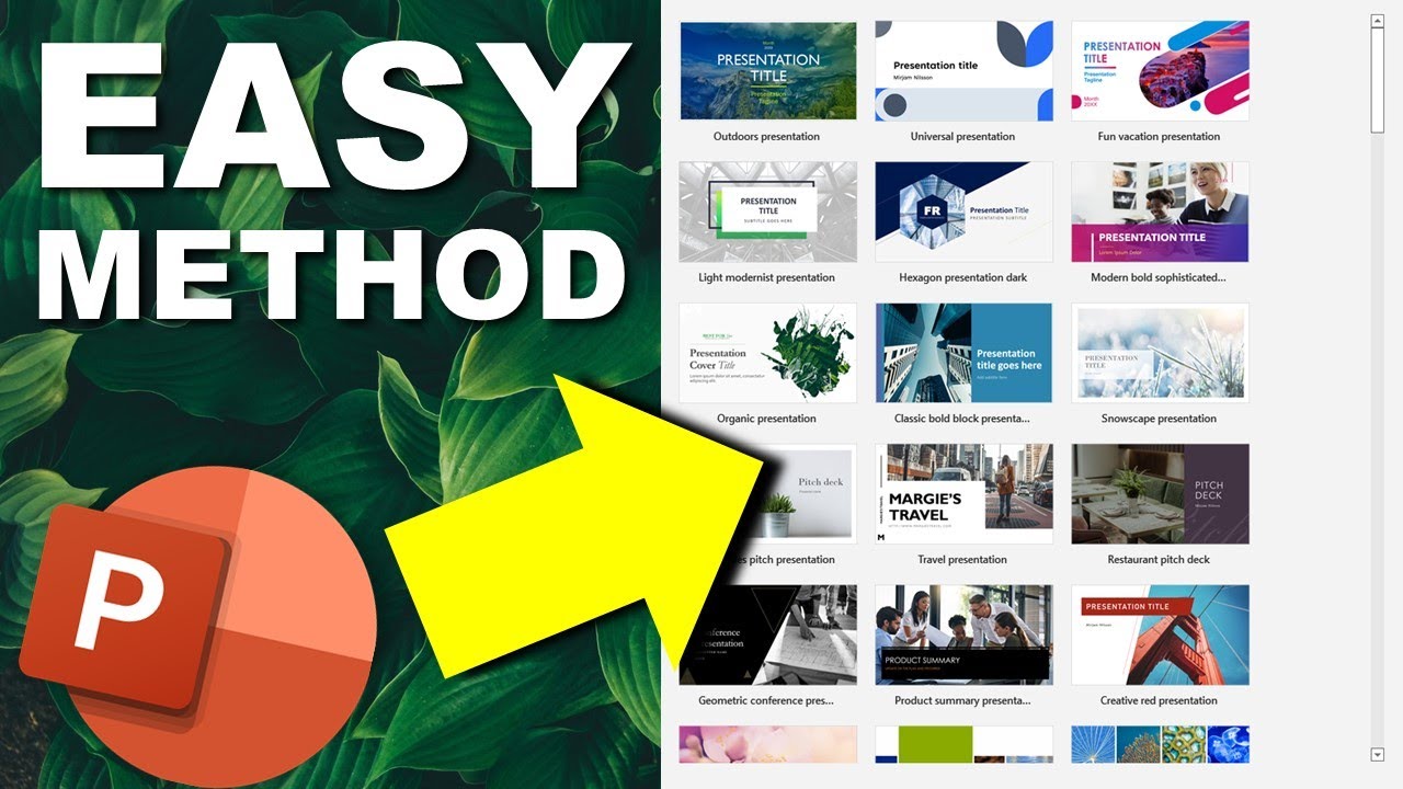 How to Get Templates and Themes in PowerPoint - YouTube