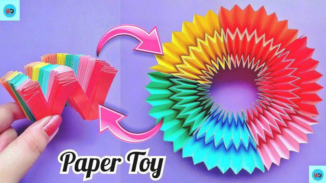 How to Make Paper Toy for Kids / Rainbow Paper Toy Transformer - YouTube