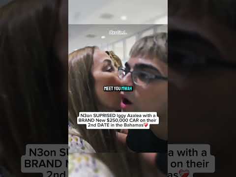 N3on SUPRISED Iggy Azalea with aBRAND New $250,000 CAR on their 2nd DATE in the Bahamas❤️‍🩹