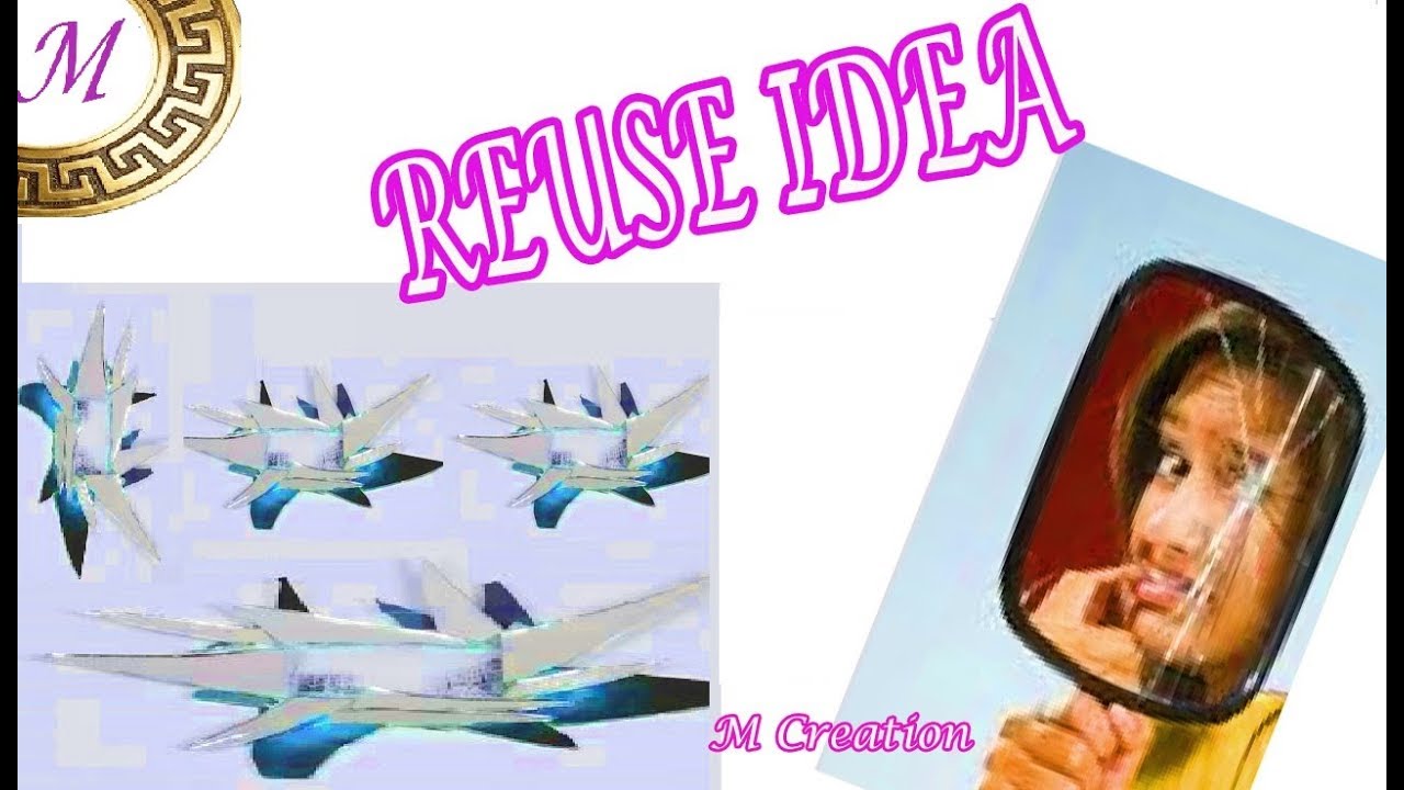 Best DIY reuse idea of broken mirror piece - YouTube