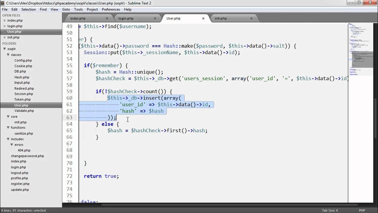 PHP OOP Login/Register System: Remember me (Part 19/23) - YouTube